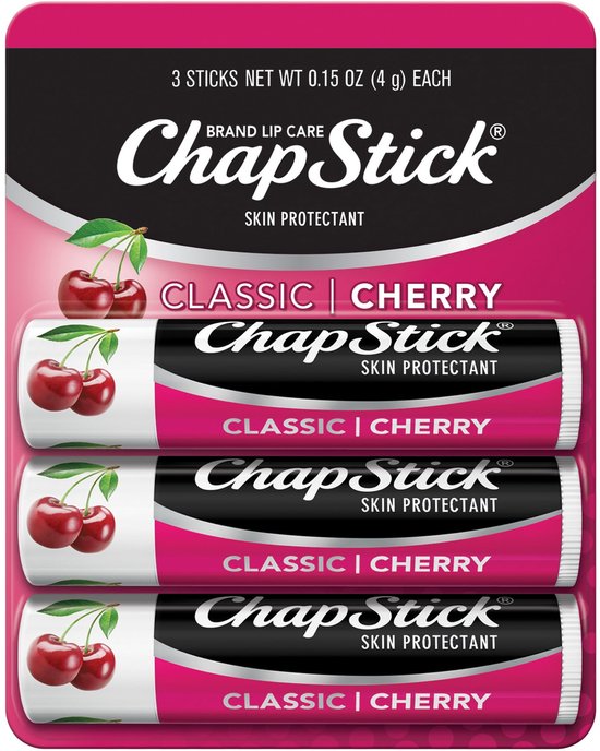 ChapStick Classic Cherry Flavored Skin Protectant Lip Balm Tube | bol