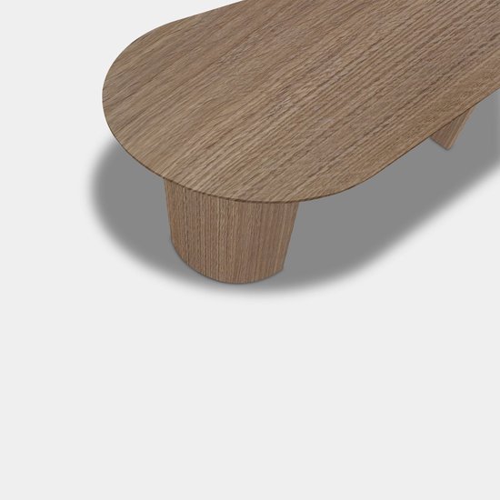 Tafel Plat Ovaal Eikenhout - Half Rond - Pura Natura | bol