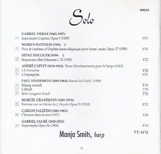 Solo, Manja Smits | Muziek | bol