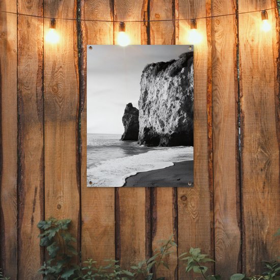 Tuinposter 60x80 cm - Tuindecoratie Strand - Klif - Golven ...