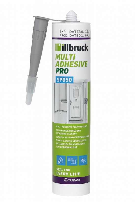 Illbruck SP050 – Multi Adhesive Pro Lijmkit Grijs – 310 ml – Watervast ...