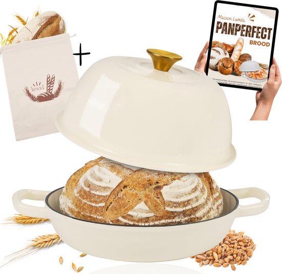 Maison Luméa Gietijzeren Broodbakpan / Broodbakbol Ø 24 cm – 4,6L Dutch ...