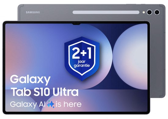 Samsung Galaxy Tab S10 Ultra - 5G - 256GB - Moonstone Gray + 1 jaar ...