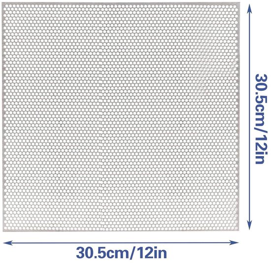 Inovra Plus - Roestvrij stalen geperforeerde plaat 305 x 305 x 15 mm ...