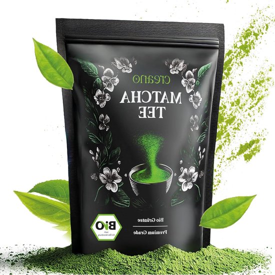 Organic Matcha Tea 100g - Premium Quality - Ideal for Drinking - Green ...