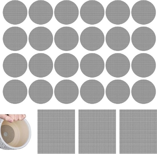 Mesh Pad Round Mesh Mat for Plant Pot 100PCS Bonsai Soil Grid Pad ...