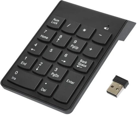 2.4G Draadloos Numeriek Toetsenbord – USB Cijfertoetsenbord – Mini ...
