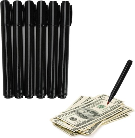 Allecto Plus - Valsgeld detectie pen set van 6 stuks voor euro, dollar ...