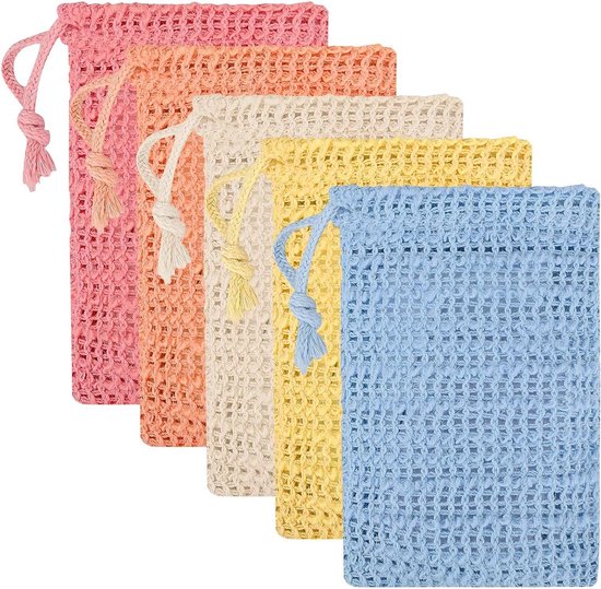 Allecto Plus - Kleurrijke Zeepzak Pouch voor Exfoliatie en Body Scrub ...