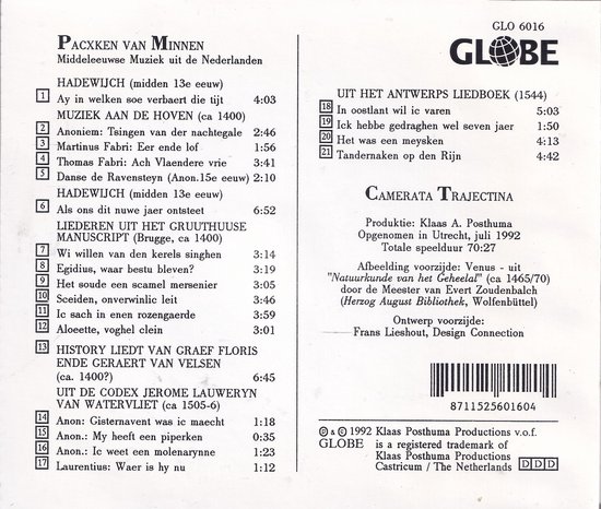 Middeleeuwse muziek uit de Nederlanden - Diverse componisten - Camerata ...