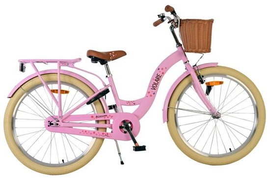 Vélo enfant Volare Blossom - Filles - 24 pouces - Rose | bol