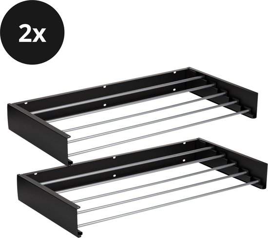 Vitapur Wasrek 2 stuks - Droogrek - Hangend - Wanddroogrek inklapbaar ...