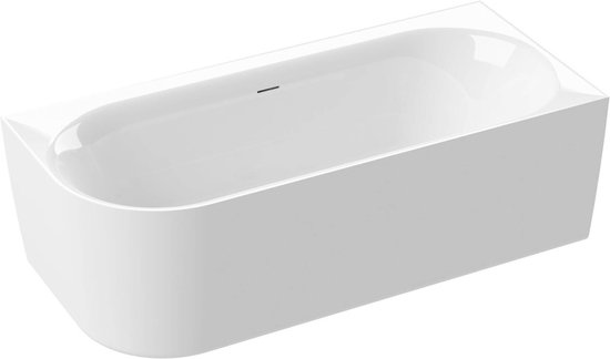 Ben Vana half vrijstaand hoekbad met hoek rechts 180x80cm glans wit ...