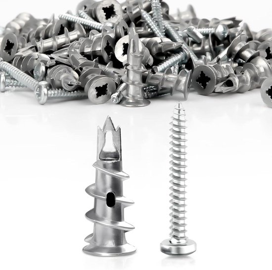 Allecto Plus - 30 stuks Gipsplaat Pluggen met Schroeven voor Steen ...