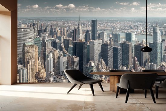 Naadloos behang Fotobehang - Skyline Symphony: Urban Majesty Unveiled ...