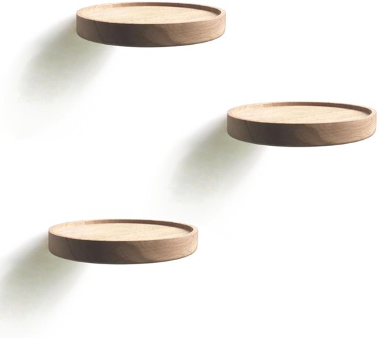 anaan Coracle wandplank ronde zwevende plank houten kleine planken ...