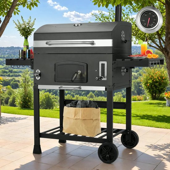 Houtskool Barbecue Trolley – Grote BBQ – BBQ Wagen – Houtskool Grill ...