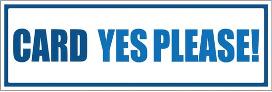 Card yes please sticker - rechthoekig - 30 x 10 cm | bol