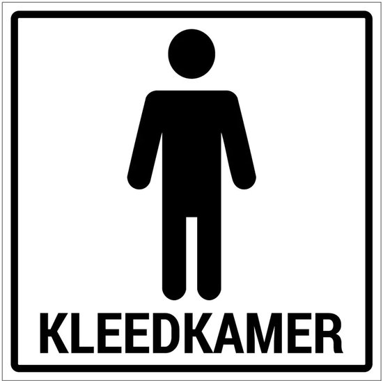 Heren kleedkamer sticker - 20 x 20 cm | bol
