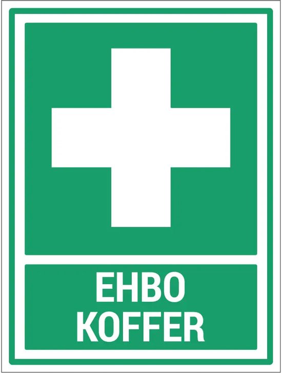 EHBO koffer bord met tekst - Dibond - 20 x 15 cm | bol