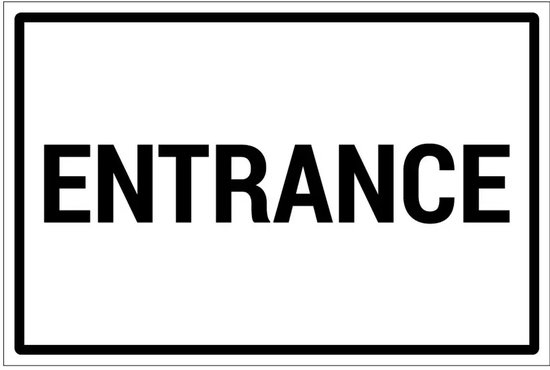 Entrance sticker - 30 x 20 cm | bol