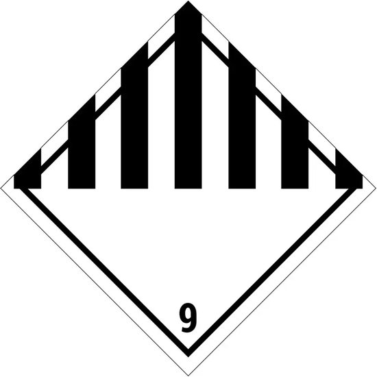ADR klasse 9 diverse gevaarlijke stoffen bord - Sign Again - 25 x 25 cm ...