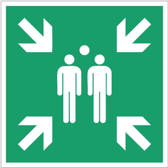 Panneau de point de rassemblement – E007 - Dibond - 20 x 20 cm | bol