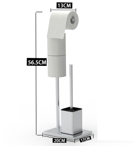 CHIWIN Toiletrolhouder Staand - Wc Rolhouder RVS - Toiletpapierhouder ...
