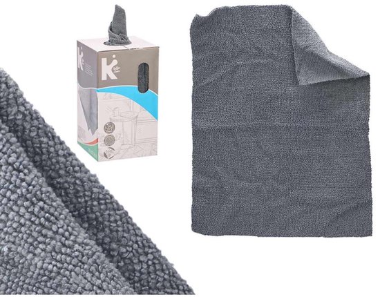 25x Microvezel Doek in Doos - Micro Vezel Poetsdoek - Grijs ...