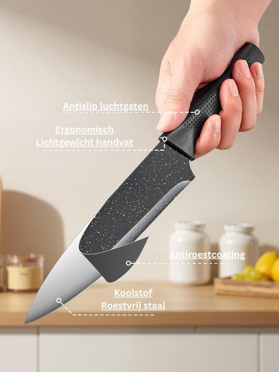 Messenset met Blok - Messensets - Messenblok - Koksmessen ...