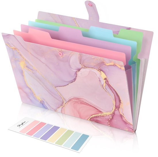 SKYDUE A4-map, map met compartimenten, documentenmap met labels ...