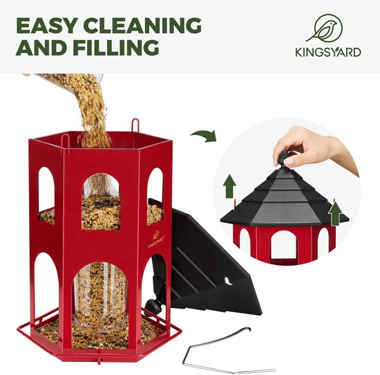 Kingsyard Metalen Hangende Voederbak, Voederbak voor Wilde Vogels ...