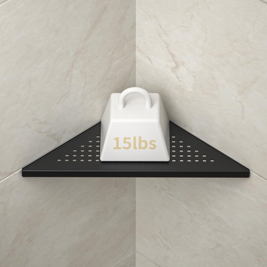 Stijlvolle Hoekplank voor Badkamer, Gemakkelijk te Bevestigen Zonder ...