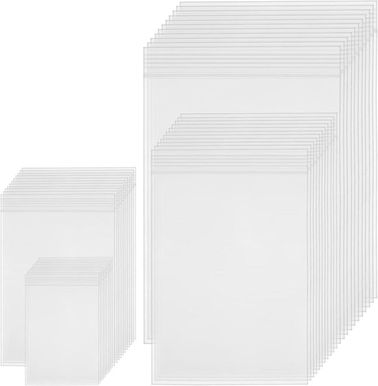 Hersluitbare plastic zakjes - 100 stuks in 4 maten - Druksluiting ...