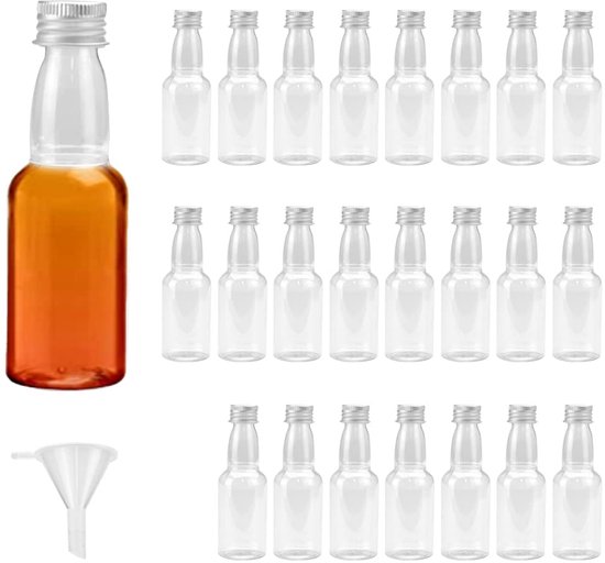 Mini-flesjes voor dranken - 100 ml - 24 stuks - plastic | bol