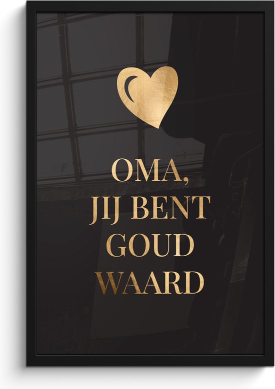 Fotolijst inclusief poster - Posterlijst 40x60 cm - Posters - Oma jij ...
