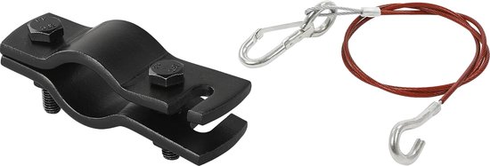 Hulpkoppeling set trekhaak voor aanhanger - zwart/rood - met 1 meter ...