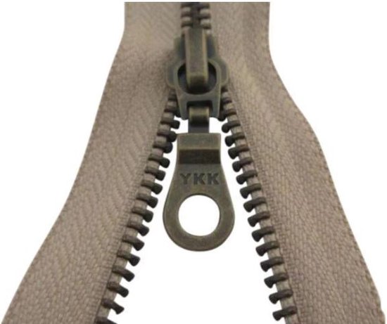 YKK - Deelbare rits - Metalen rits - Beige Brons - 25cm - Deelbaar - 6mm | bol