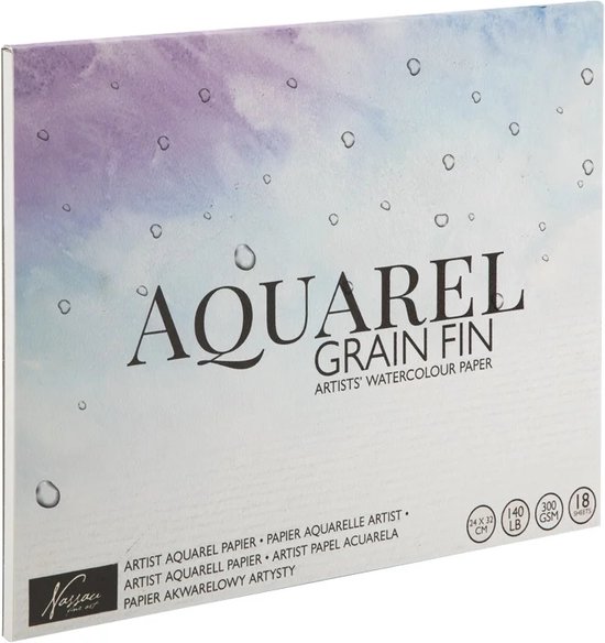 Aquarelblok 24x32 CM - 18 Bladen - 300 GSM - 140 LB - Aquarelpapier ...