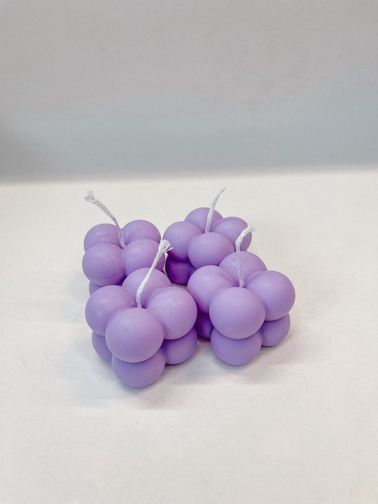 Set van 25 kleine LILA / PAARSE bubbel kaarsen - mini bubble kaars ...
