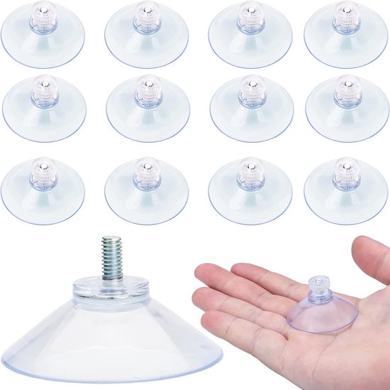 12 x zuignappen met schroefdraad - 53MM M4x10 - Zuignappen met haak ...