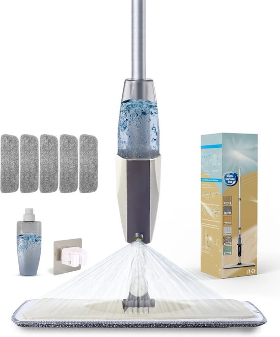 Dweil - Dwijl Met Sproeisysteem - Mop - 360° - Dweilsysteem - Dweilset ...