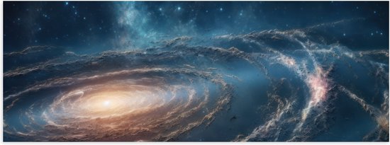 Poster (Mat) - Ruimte - Sterren - Kleuren - 90x30 cm Foto op ...