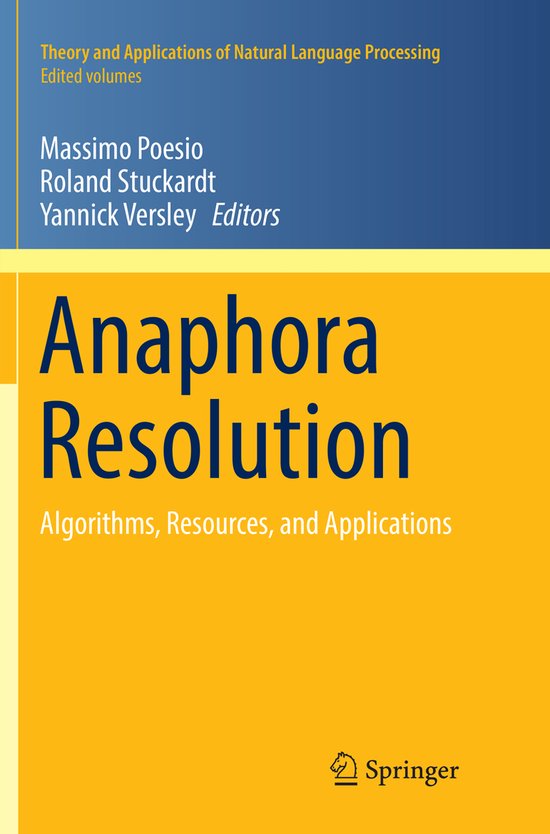 Theory and Applications of Natural Language Processing- Anaphora Resolution |... | bol