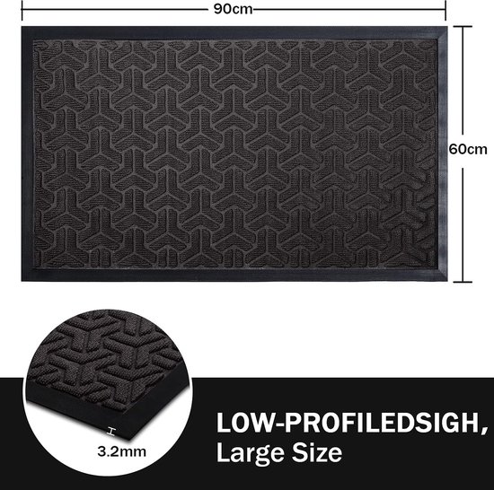 Deurmatten Buiten & Binnen Rubber Antislipmat voor Voordeur Mat Buiten ...