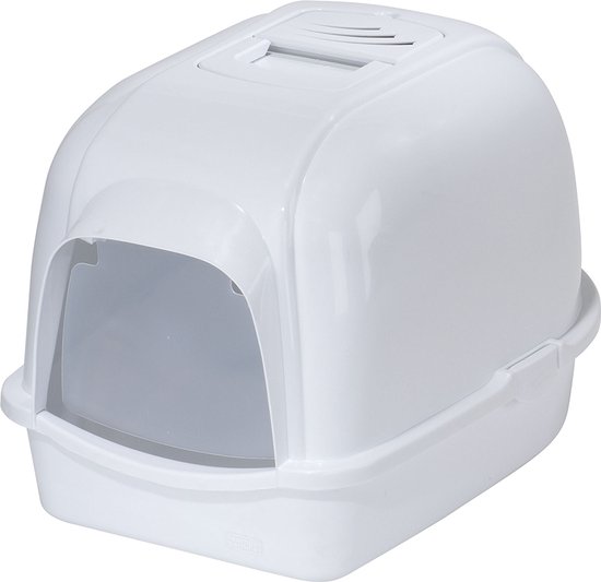 Ebi Cat House Eclipse - Kattenbak - Wit - 43x56x40cm | bol