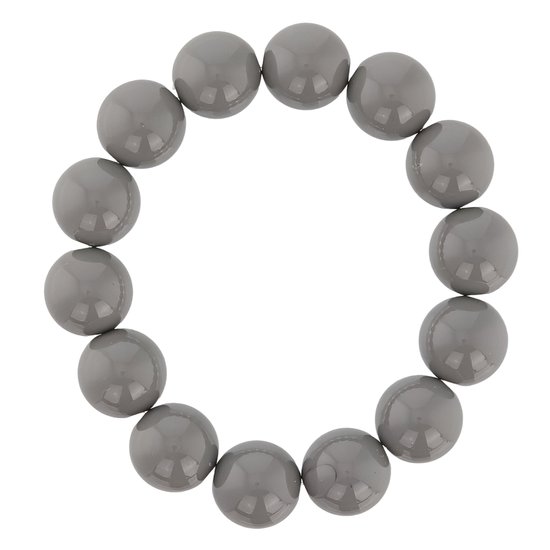 Behave Grijze rekarmband 14mm bollen, 14-15cm polsomtrek | bol
