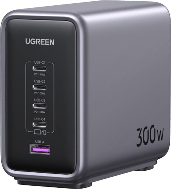 UGREEN 300W Fast Charge Dock - Snellader op bureau - 5 Port PD GaN ...