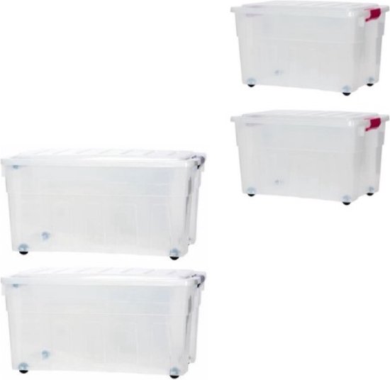 Opbergbox met deksel, opbergboxen, Opbergdoos met deksel 60 l + 120 l ...