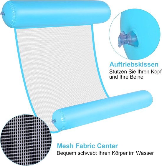 Waterhangmat - 2 Stuks - Inclusief Pomp - Water Hangmat - Luchtbed ...